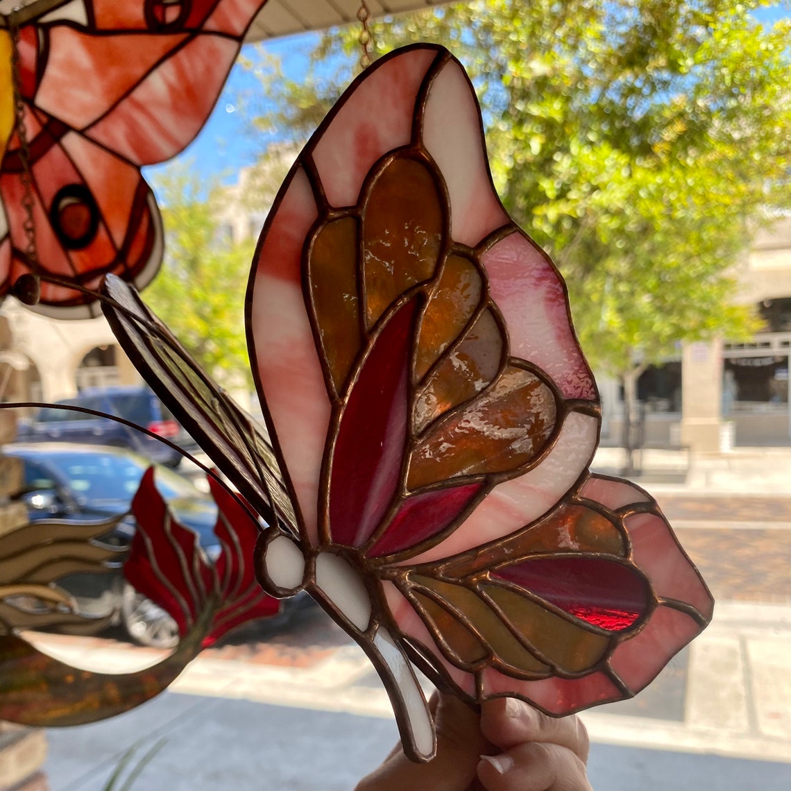 Handcrafted 3-dimensional Stained Glass Butterfly Suncatcher | Etsy
