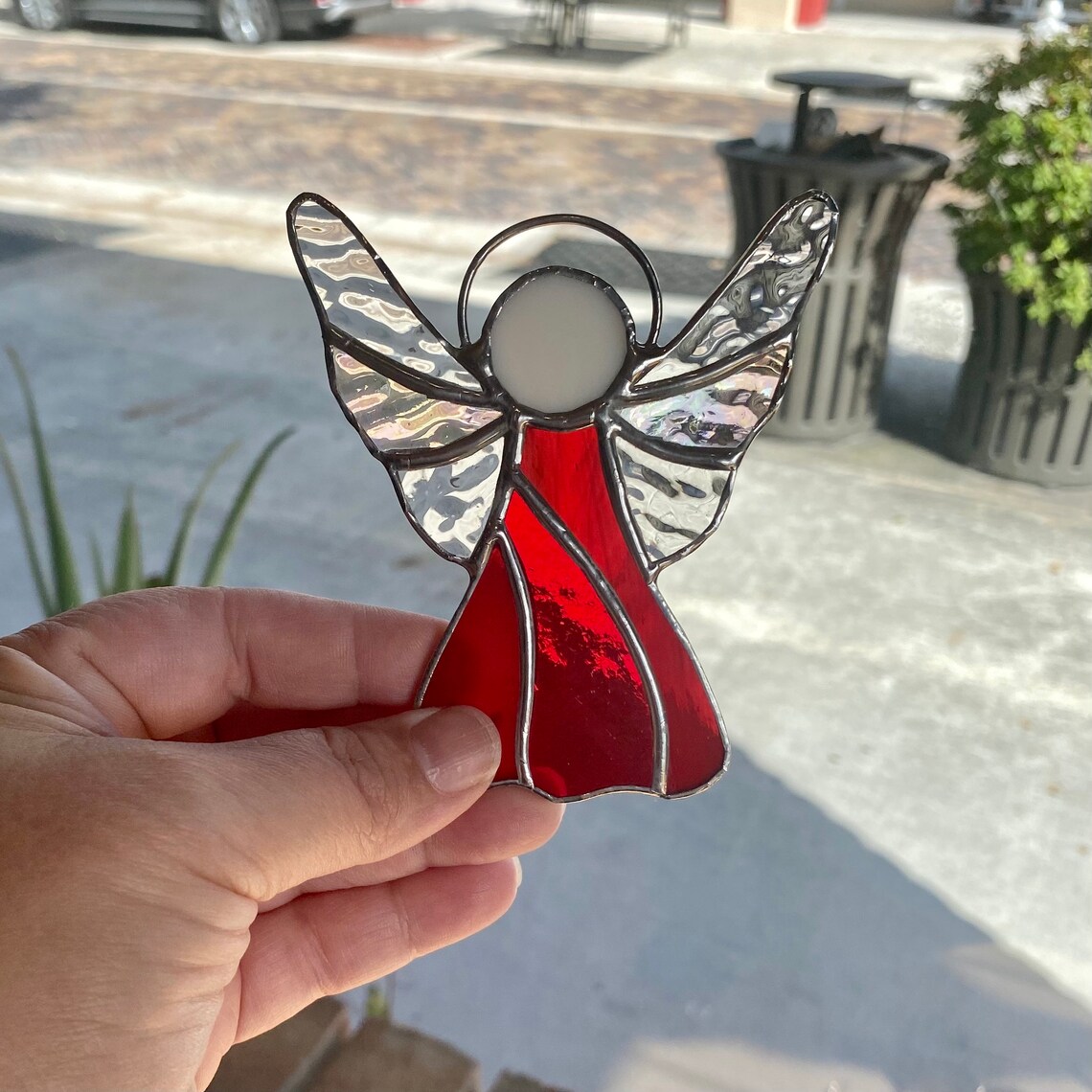Handcrafted Stained Glass Angel Christmas Ornament Seasonal - Etsy