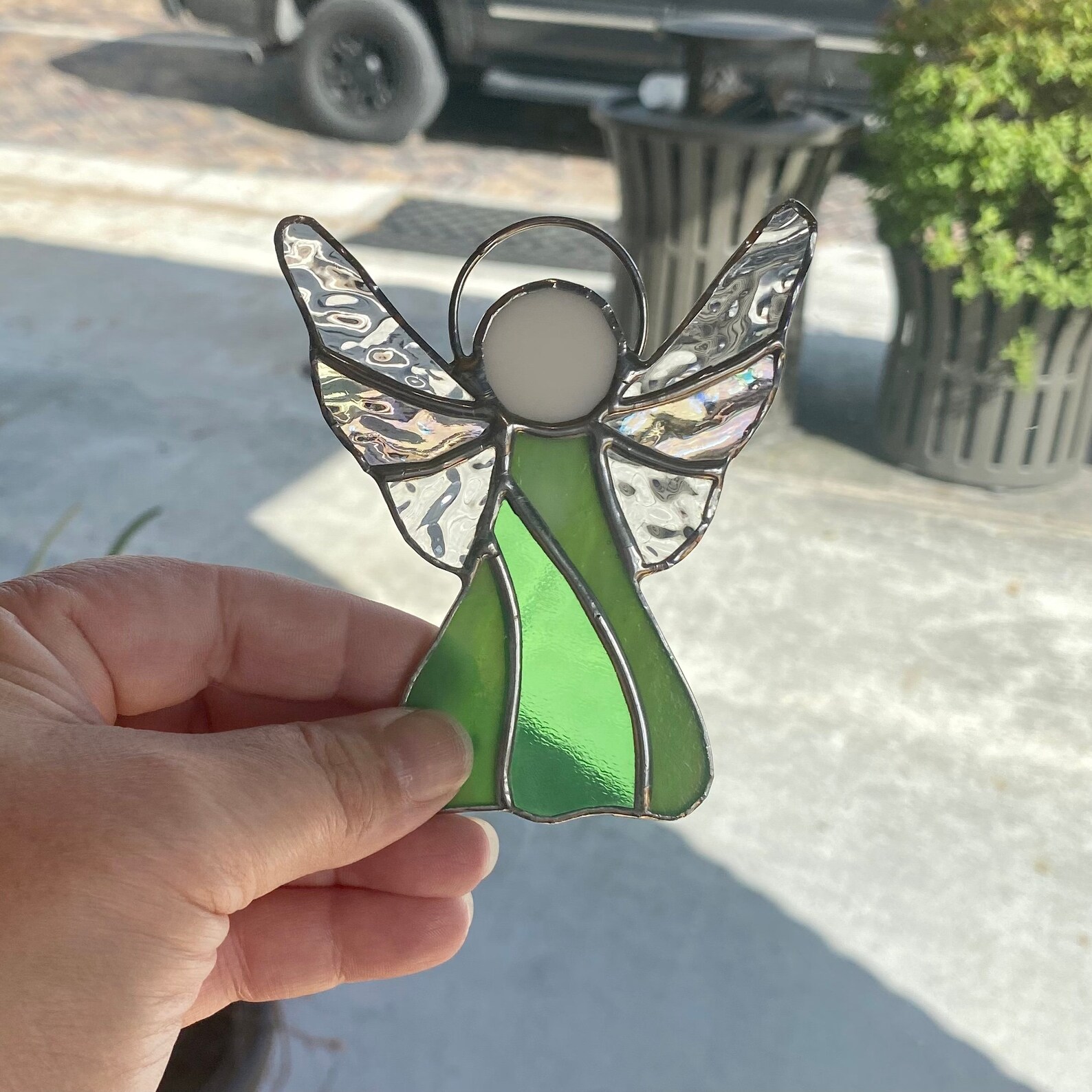 Handcrafted Stained Glass Angel Christmas Ornament Seasonal - Etsy