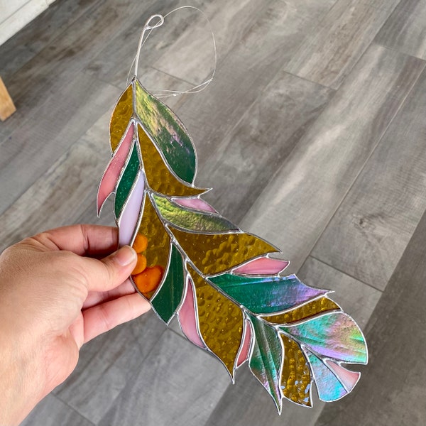 Glass Feather - Etsy