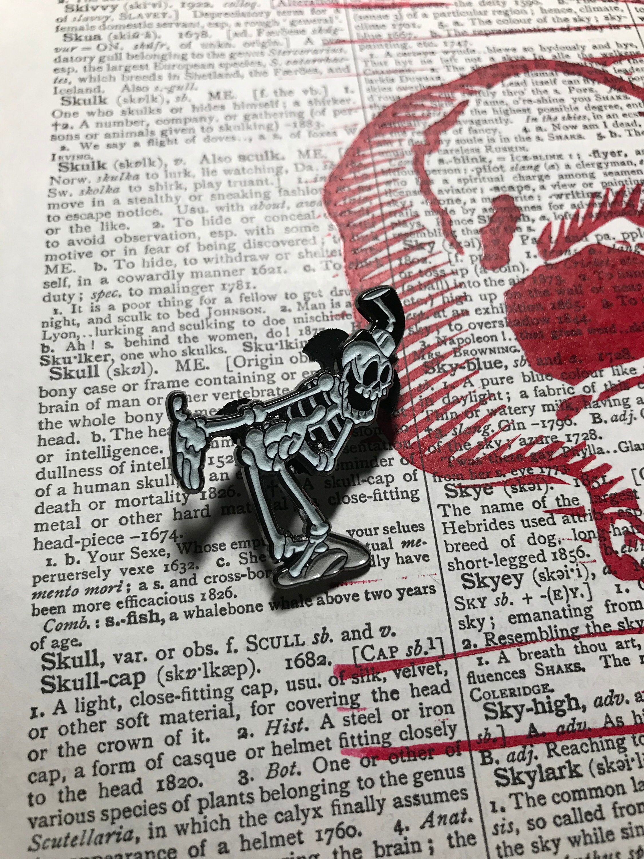 Dapper Skeleton - Soft Enamel Pin - Etsy