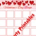 Blank Valentine's Day Bingo Printable for DIY Sticker Bingo Game ...