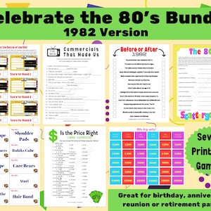 1982 Bundle of Games - 40th Birthday, 40th Anniversary, Class of 1982 ...
