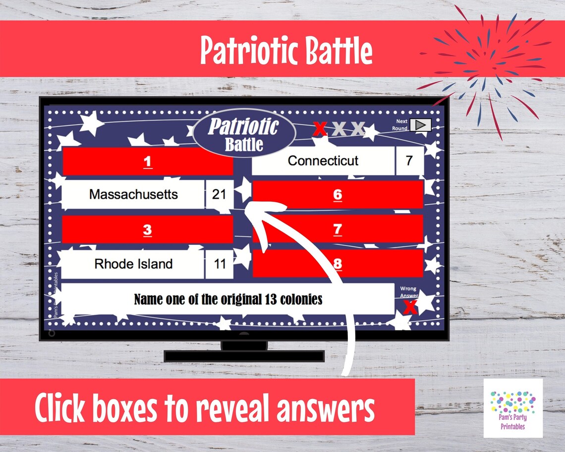 Virtual Game Patriotic Battle for 4th of July Memorial Day | Etsy