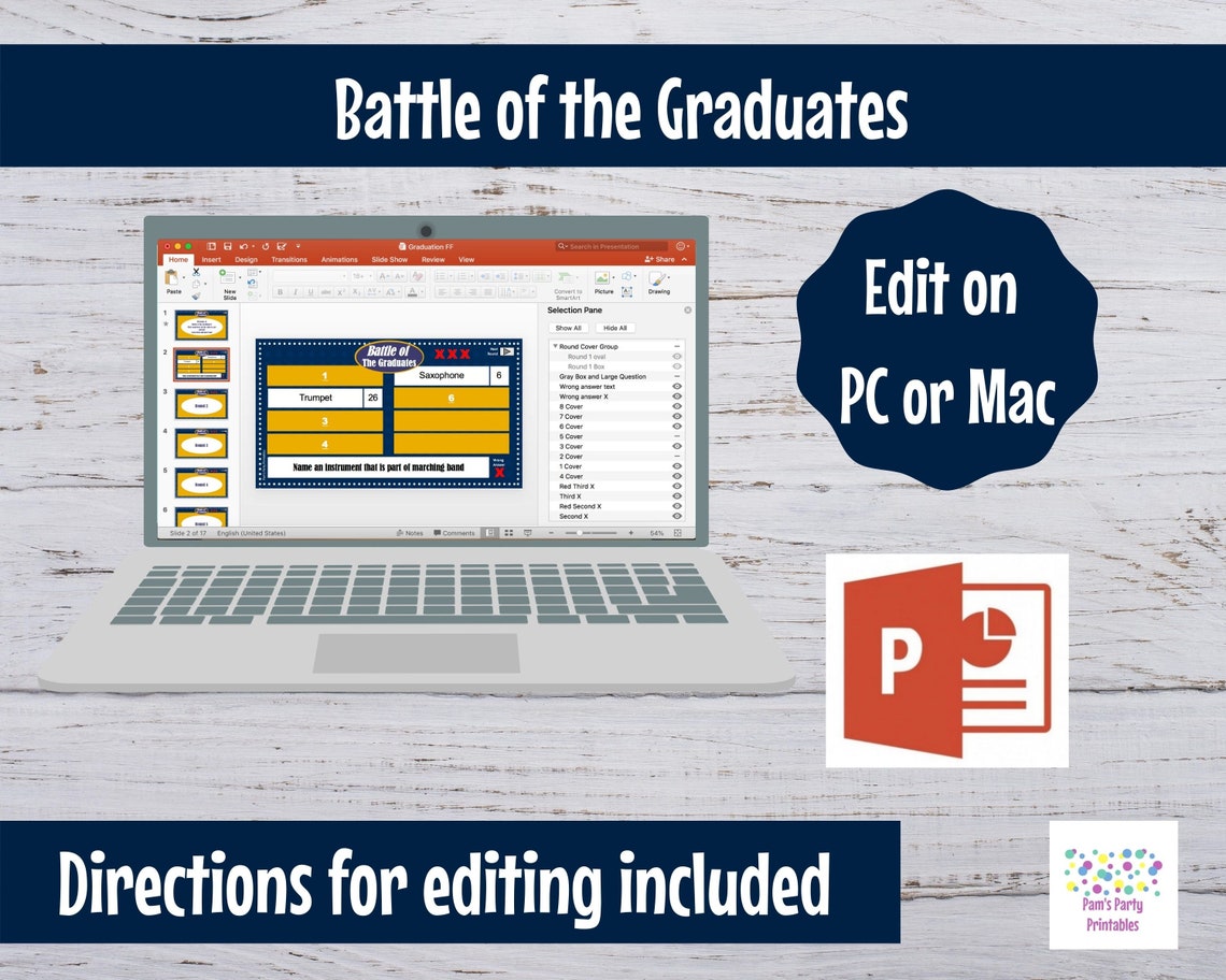 Virtual or Large Screen High School Battle of the Graduates - Etsy