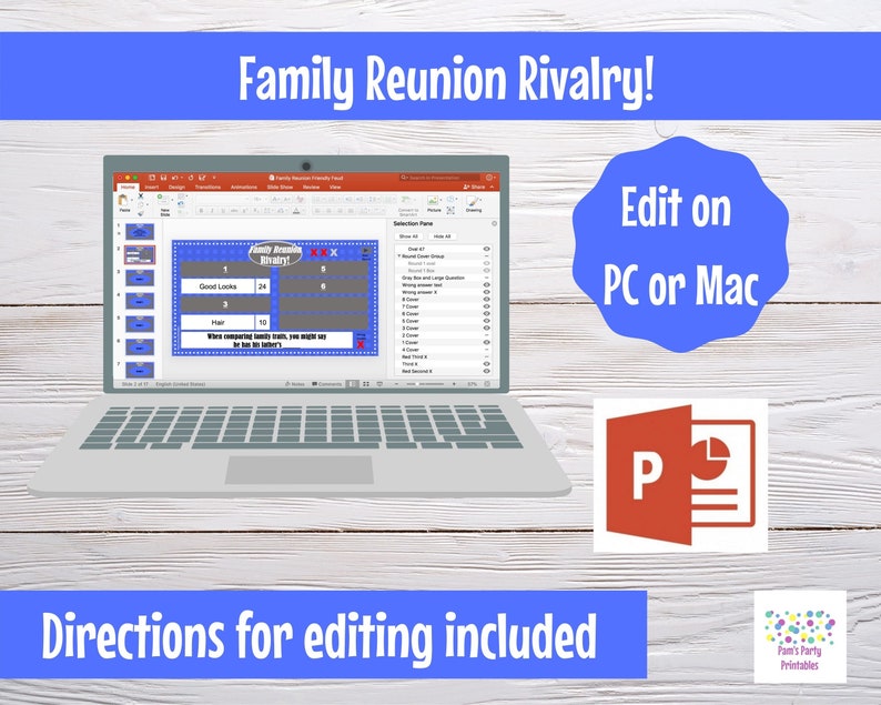 Family Reunion Rivalry Battle Game Editable Powerpoint Game - Etsy