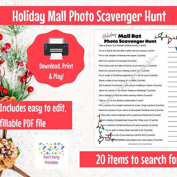 Christmas Scavenger Hunt for Adults - Etsy