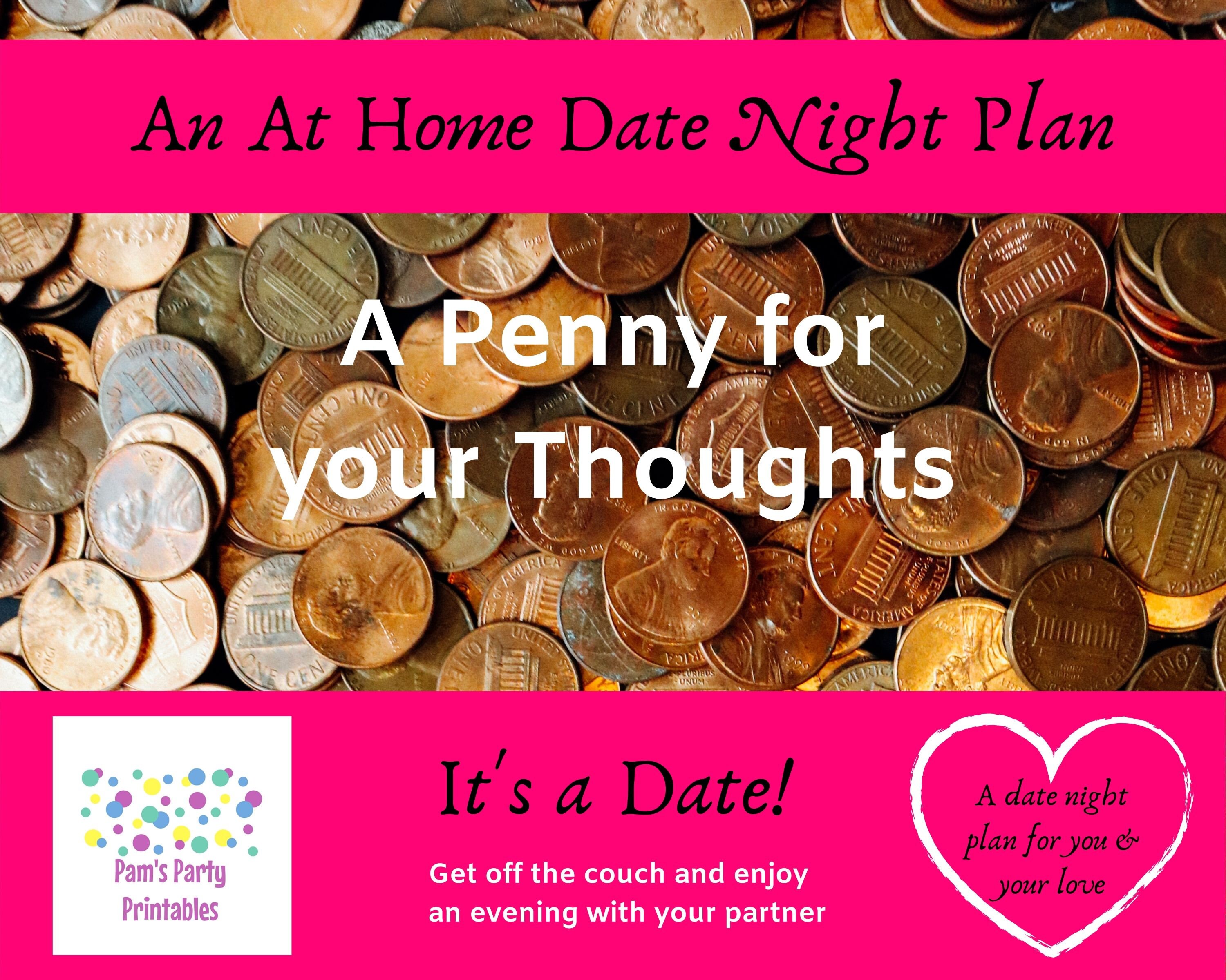 At Home Date Night Plan A Penny for Your Thoughts A Date - Etsy