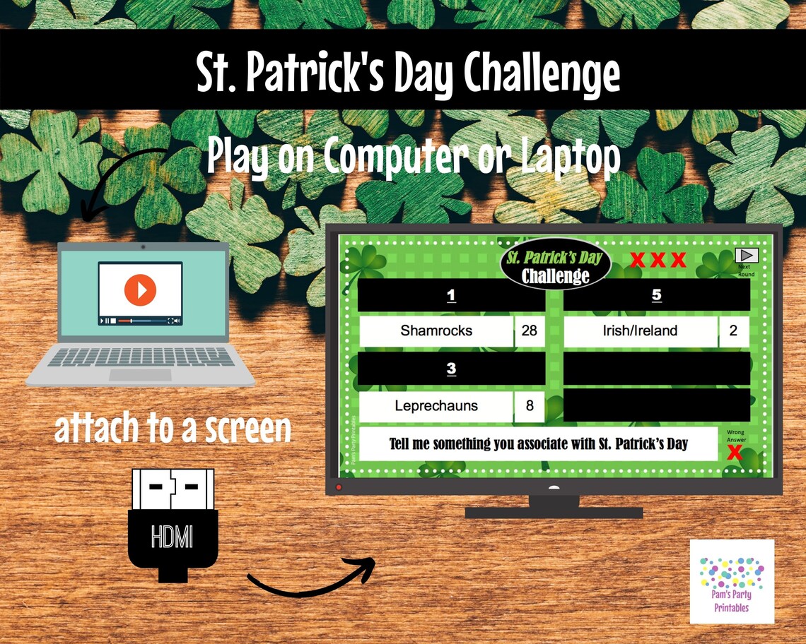 St Patricks Day Challenge Game Editable Powerpoint St Pats - Etsy