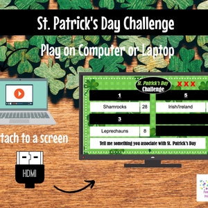 St Patricks Day Challenge Game, Editable Powerpoint, St Pats Party Game ...