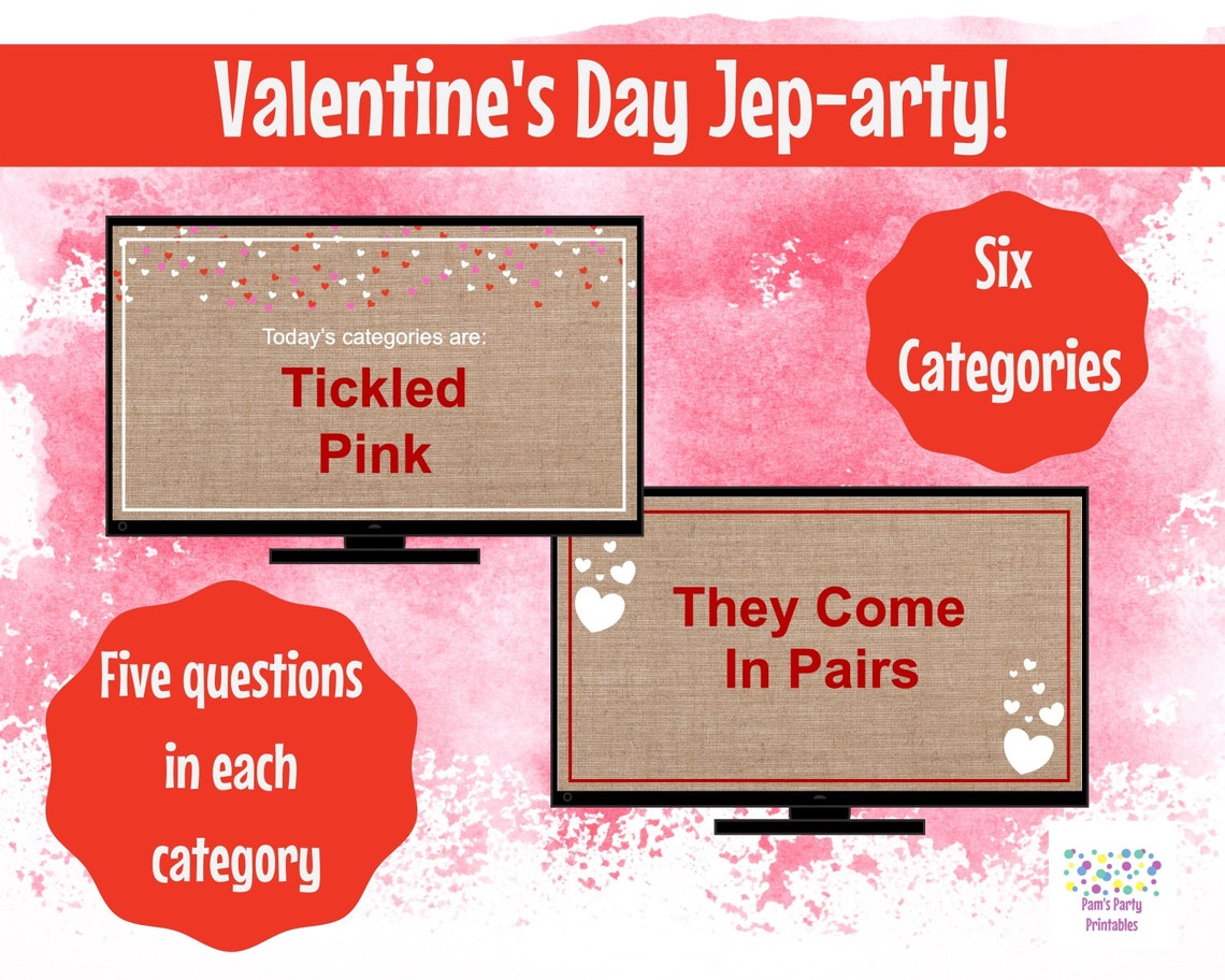 Virtual or Large Screen Valentines Game Bundle. Zoom Game - Etsy