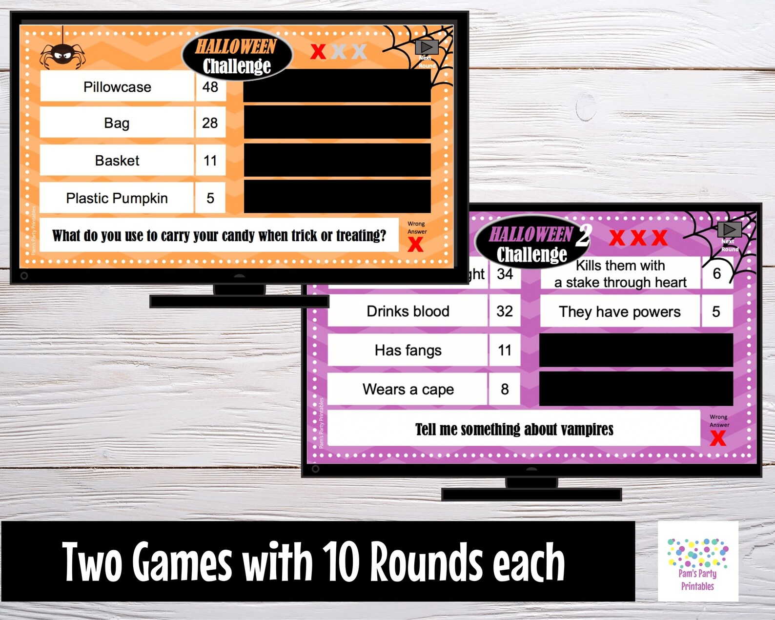 Halloween Challenge Game Bundle Editable Powerpoint - Etsy