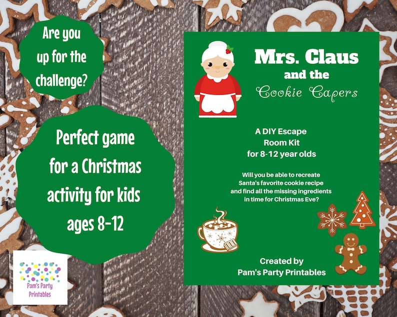 Mrs. Claus' Cookie Capers A Christmas DIY Escape Room - Etsy