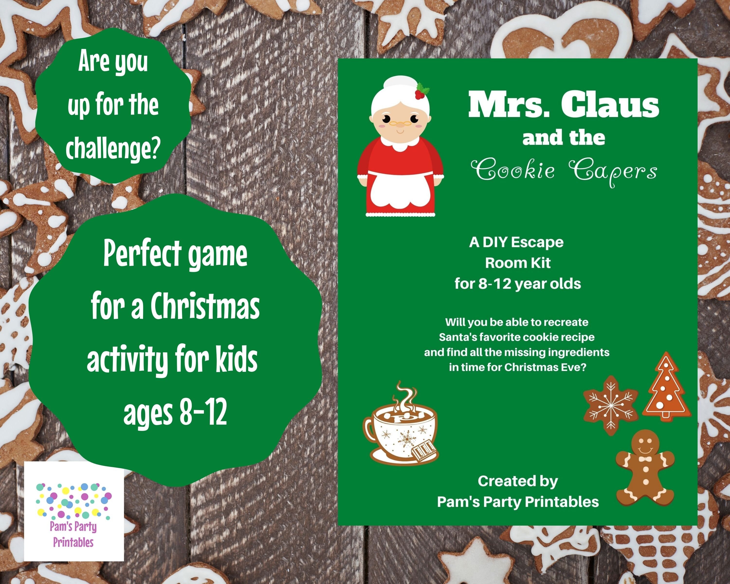 Mrs. Claus' Cookie Capers A Christmas DIY Escape Room | Etsy