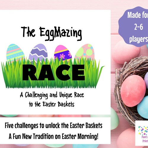 The Eggmazing Race to the Easter Baskets an Easter Game That - Etsy
