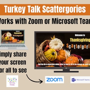 Thanksgiving Scattergories, Powerpoint Game, Thanksgiving Game, Team ...