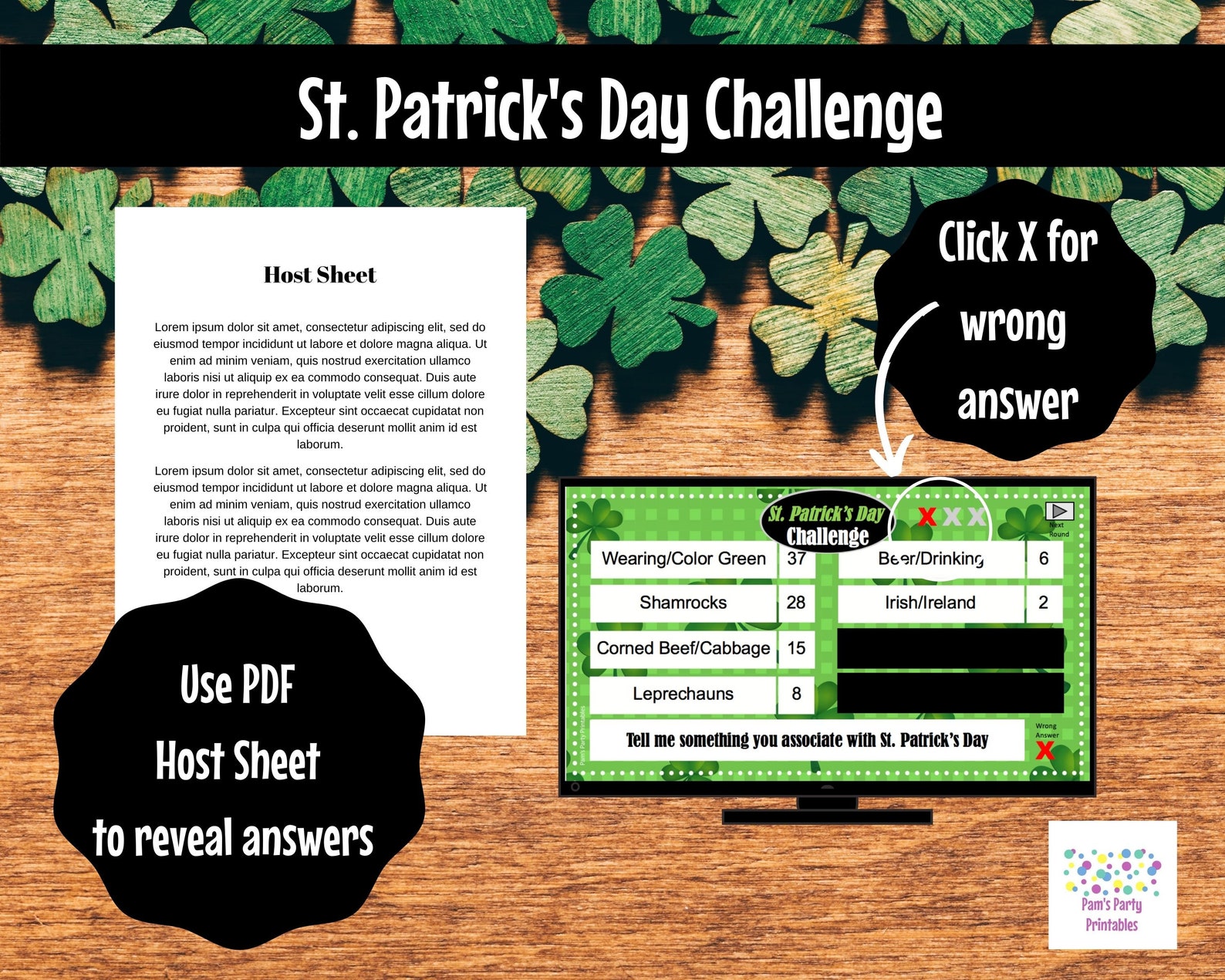 St Patricks Day Challenge Game Editable Powerpoint St Pats - Etsy