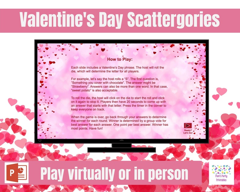Valentine's Day Scattergories Powerpoint Game - Etsy