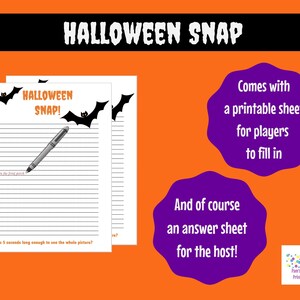 Halloween Snap Game! Memory Game Virtual Zoom Large Screen Powerpoint ...