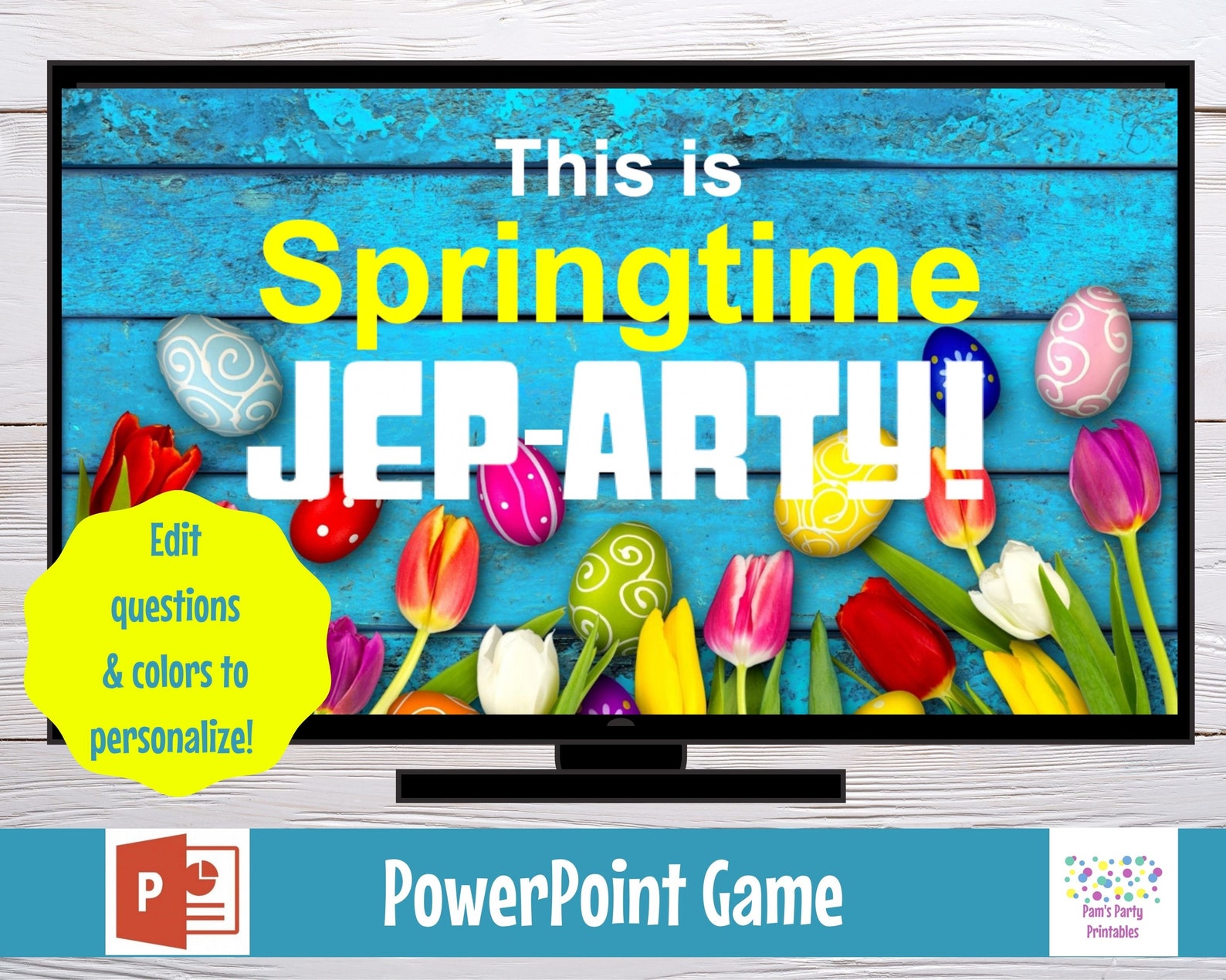 Large Screen or Virtual Game Springtime Jep-arty Trivia Game - Etsy