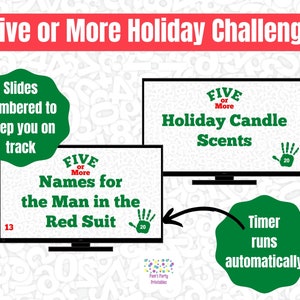 Virtual Holiday Game Five or More Challenge Powerpoint Game ...