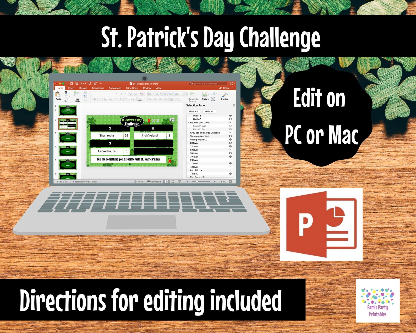 St Patricks Day Challenge Game Editable Powerpoint St Pats - Etsy