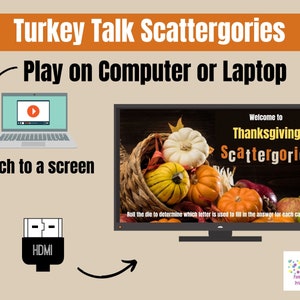 Thanksgiving Scattergories, Powerpoint Game, Thanksgiving Game, Team ...