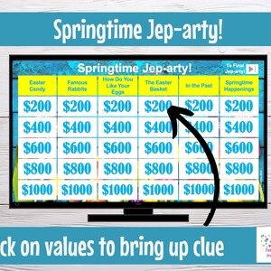 Large Screen or Virtual Game Springtime Jep-arty! Trivia Game ...