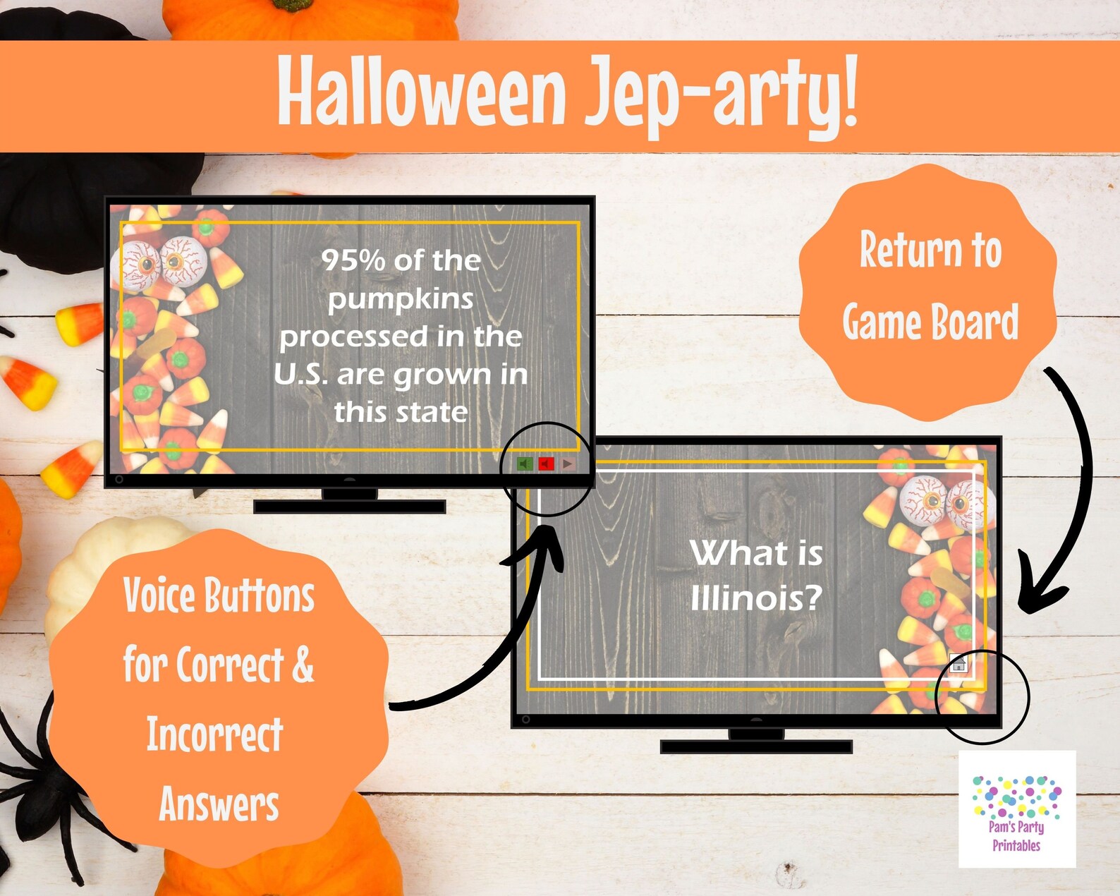 Halloween Game Bundle. Virtual or Large Screen Game Zoom - Etsy