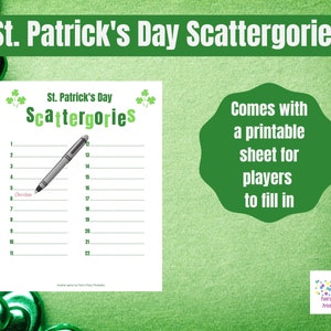 Virtual Bundle St. Patrick's Day Scattergories Powerpoint Game, St Pats ...