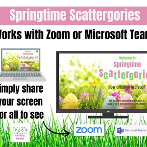 Virtual Game, Large Screen Game, Springtime, Easter Scattergories ...
