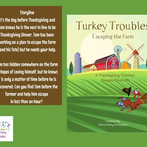 Turkey Troubles! - A DIY Escape Room Kit - Thanksgiving Game - Family ...