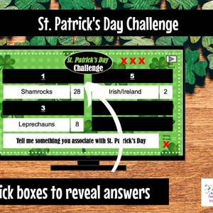 St Patricks Day Challenge Game, Editable Powerpoint, St Pats Party Game ...