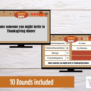 Virtual or Large Screen Game Thanksgiving Turkey Battle Bundle ...