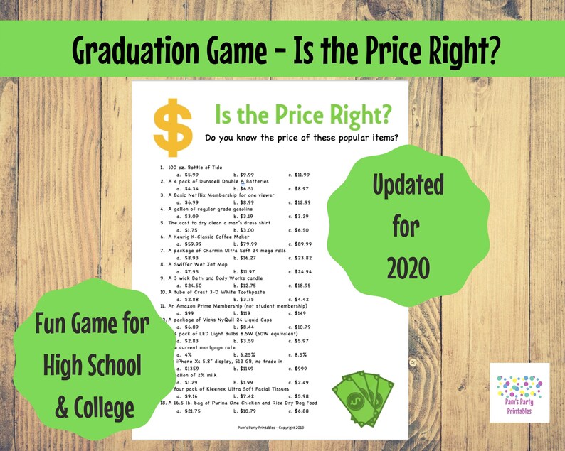 Is This Price Right High School/College Graduation Editable | Etsy