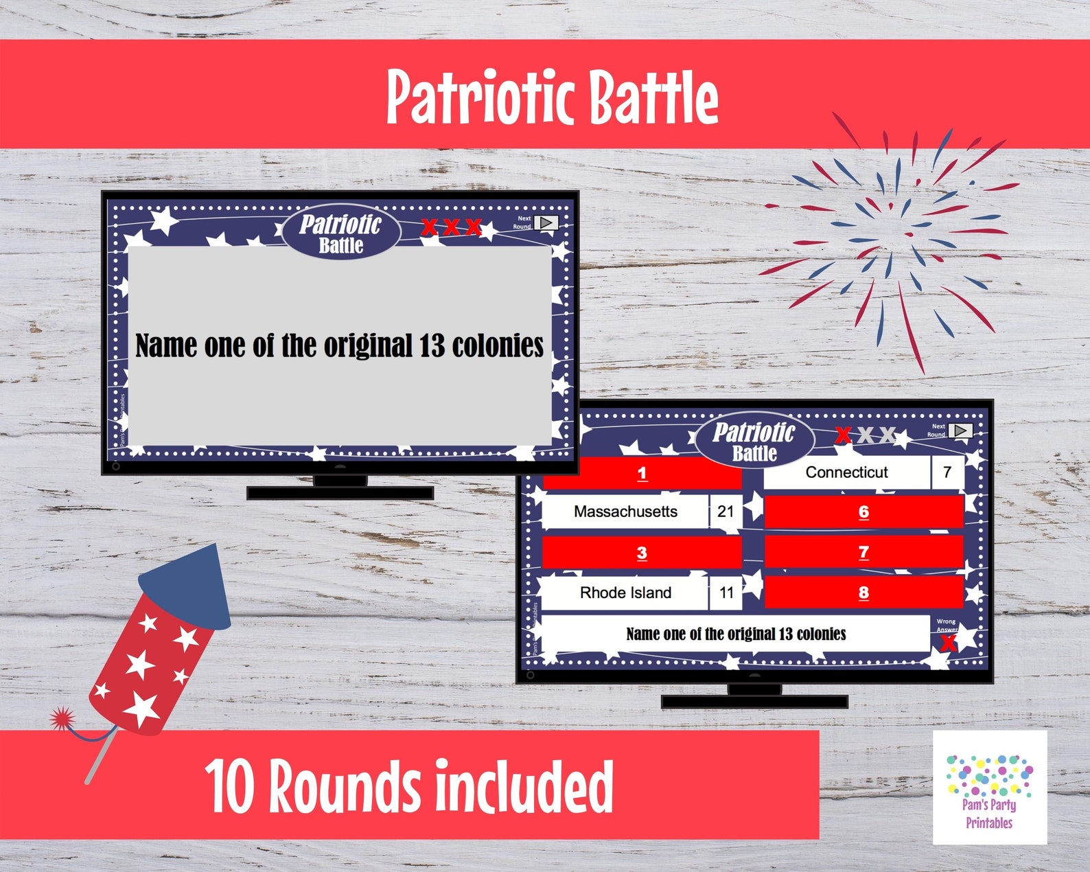 Virtual Game Patriotic Battle for 4th of July Memorial Day | Etsy