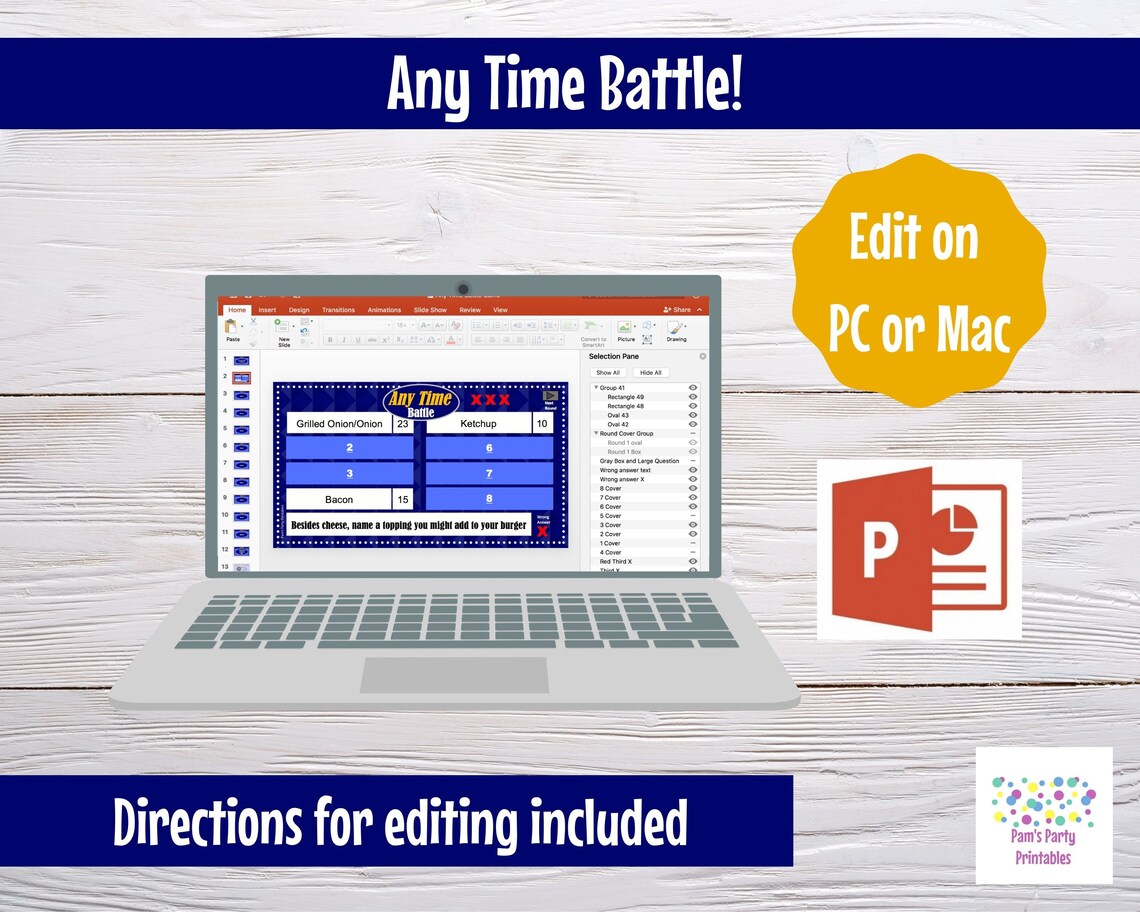 Virtual Game Any Time Battle Game Editable Powerpoint Game - Etsy