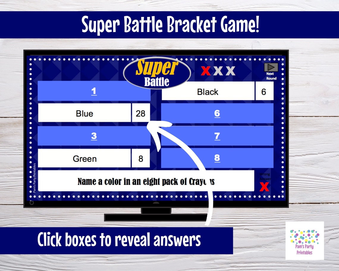 Virtual Game Super Battle Game Editable Powerpoint Game - Etsy