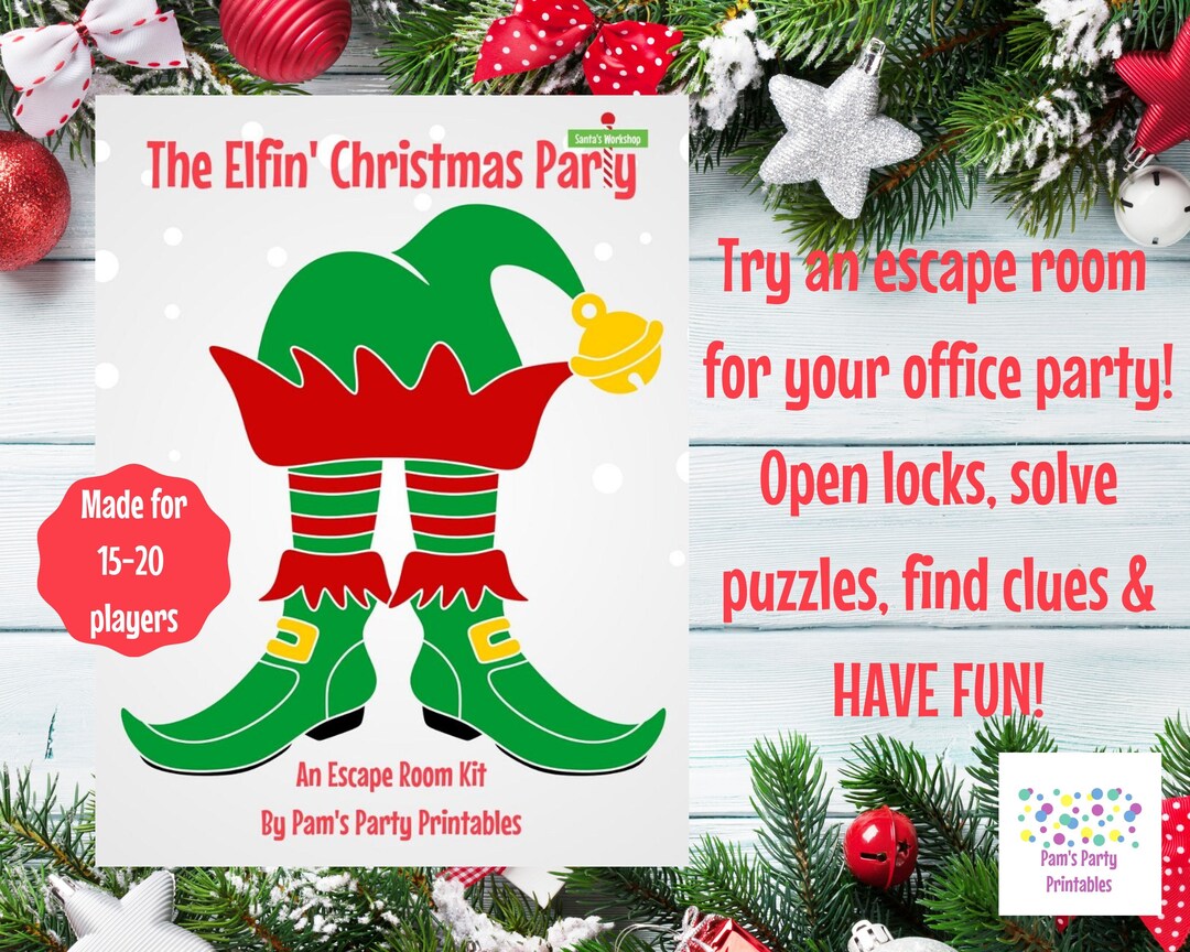 The Elfin' Christmas Party - A DIY Escape Room Kit, Christmas Game ...