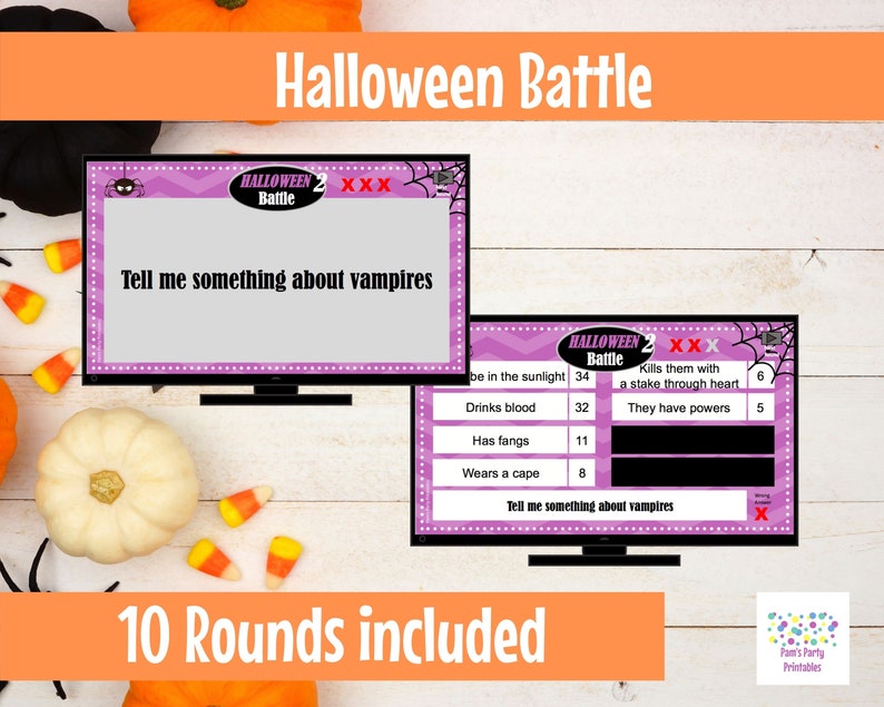 Halloween Game Bundle. Virtual or Large Screen Game Zoom - Etsy
