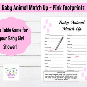 It's A Girl, Pink Footprints Theme Baby Shower Game Bundle, Scavenger ...