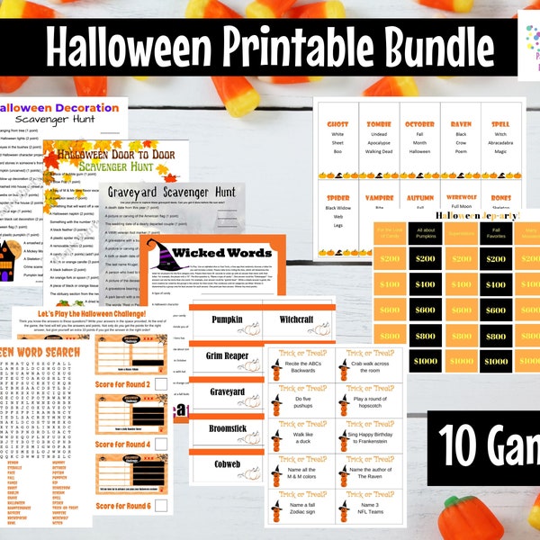 Halloween Taboo Games - Etsy