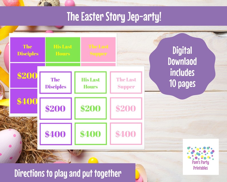 The Easter Story Religious Jep-arty Trivia Game Printable - Etsy