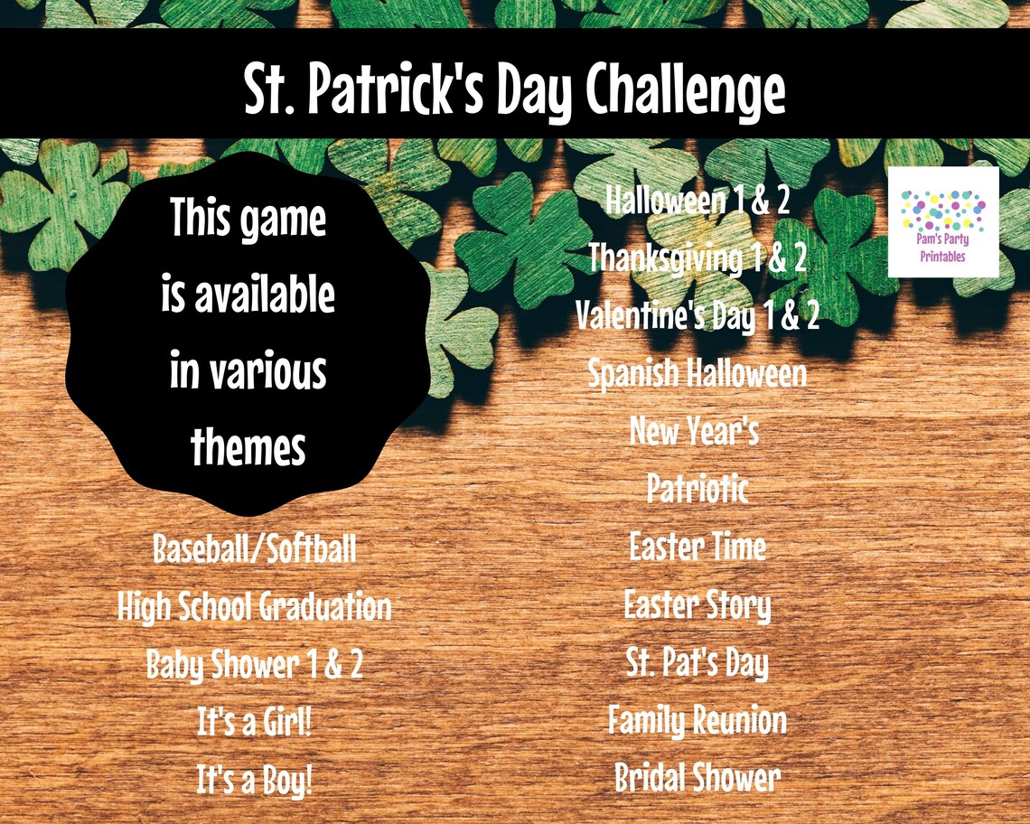 St Patricks Day Challenge Game Editable Powerpoint St Pats - Etsy