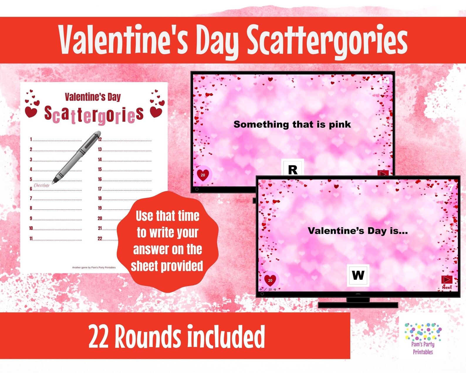 Virtual or Large Screen Valentines Game Bundle. Zoom Game - Etsy