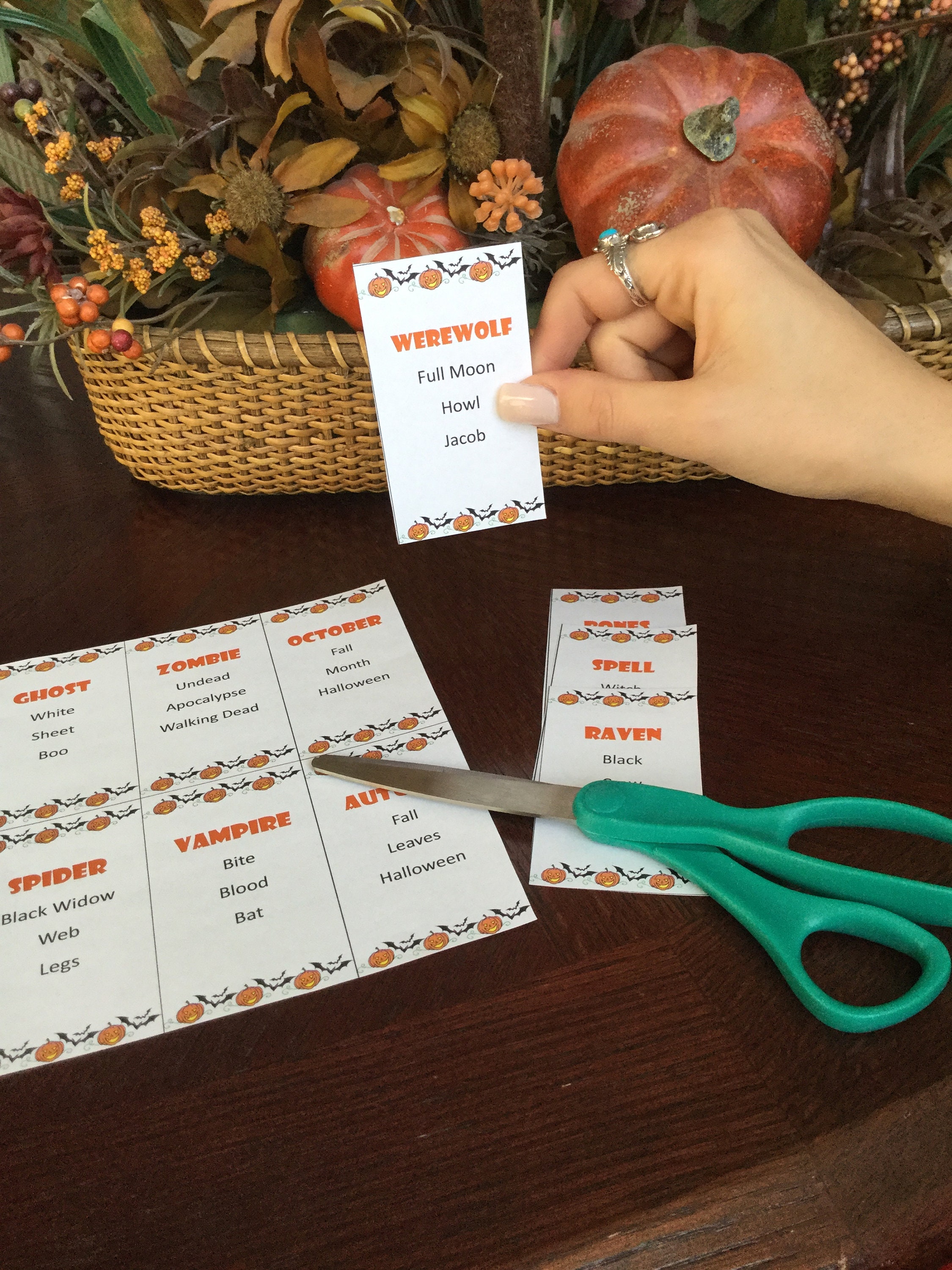 Printable Halloween Taboo Game Cards INSTANT DOWNLOAD for your | Etsy