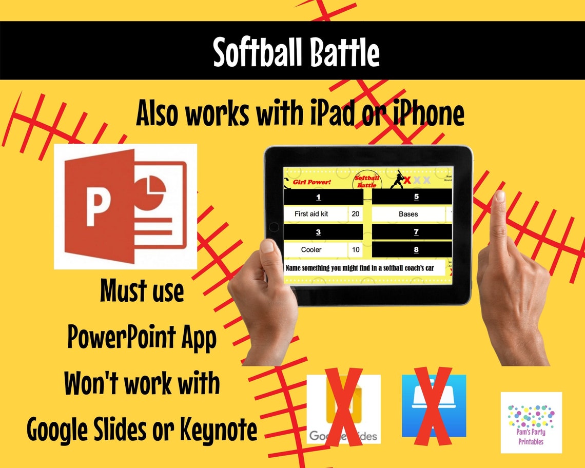 Virtual Game Softball Battle Interactive Powerpoint Game - Etsy