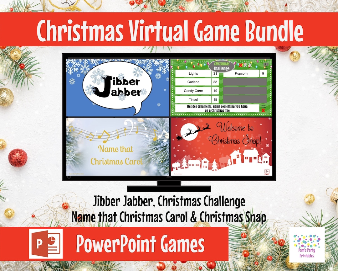 Virtual Game Christmas Bundle. Zoom Game, Powerpoint Game, Christmas ...