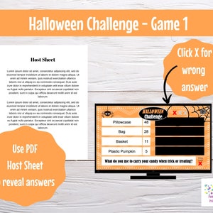 Halloween Challenge Game, Editable Powerpoint Game, Halloween Party ...