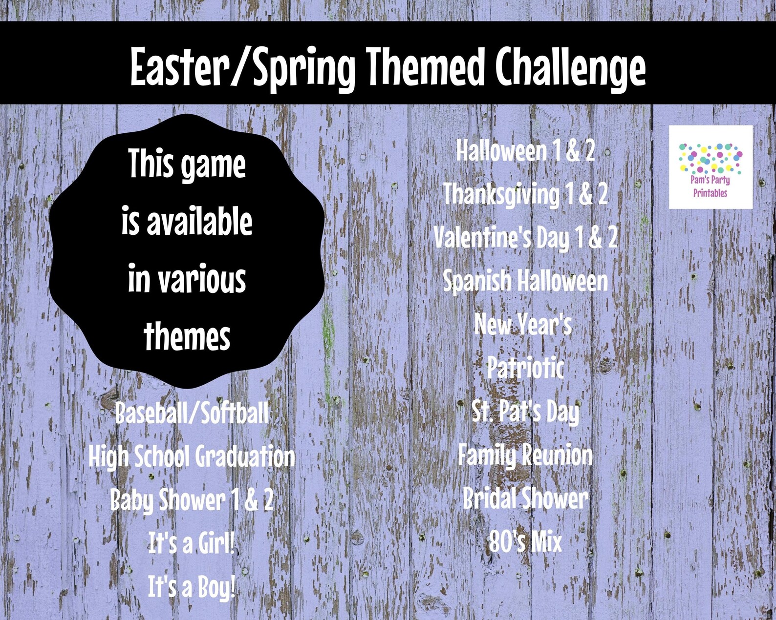 Virtual Large Screen Easter Game Spring Game Challenge - Etsy